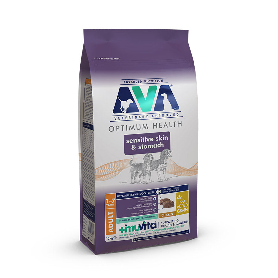 AVA Sensitive Skin & Stomach Adult Dry Dog Food Chicken 15kg – Shop And ...